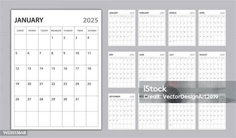 2025 년 월간 달력 템플릿 플래너 2025 템플릿 일요일에 시작하는 주 벽 달력 2025 년 플래너 최소 디자인 12 개월