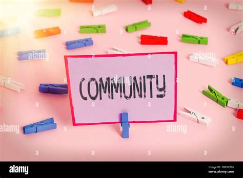 Writing Note Showing Community Business Concept For Group Of Showing With A Common