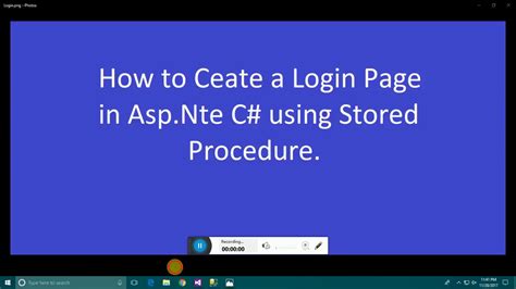 How To Create A Login Page In Asp Net C And Sql Server Stored Youtube