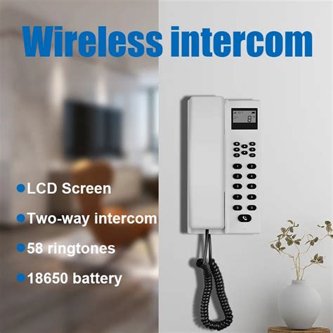 433mhz Audio Intercom Phone Wireless Telephone Secure Handsets Extendable Long Range For Home