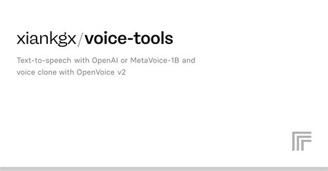 Xiankgx Voice Tools Run With An API On Replicate