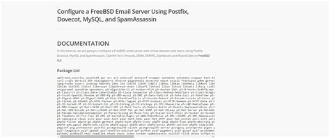 Configure A Freebsd Email Server Using Postfix Dovecot Mysql Davical And Spamassassin Rbsd
