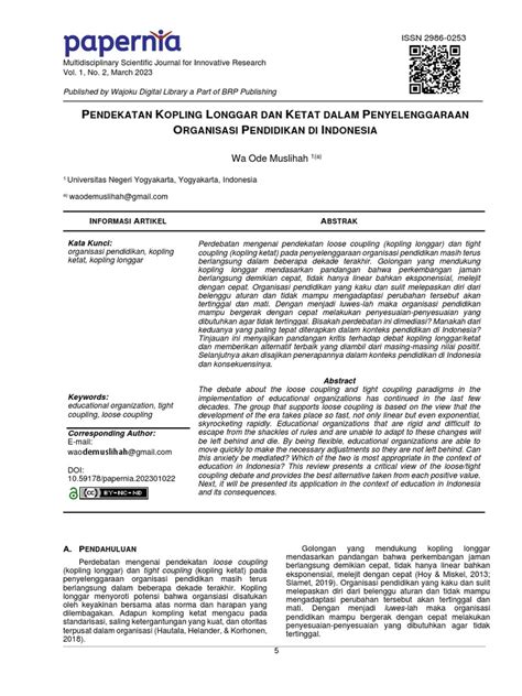 Pendekatan Kopling Longgar Dan Ketat Dalam Penyelenggaraan Organisasi