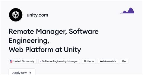 Unity Hiring Manager Software Engineering Web Platform • Remote Work