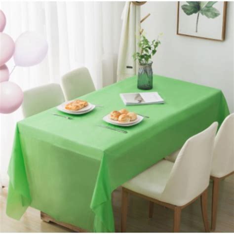 Jual Taplak Meja Non Karakter Polos Table Cover Cloth Plastik Dekorasi