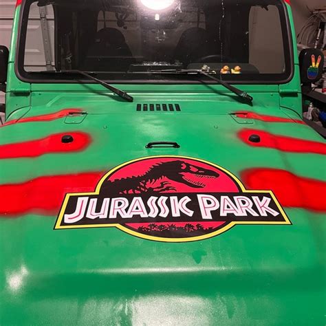Jurassic Park Vinyl Decal Set Hood And Door High Quality Full Color Car