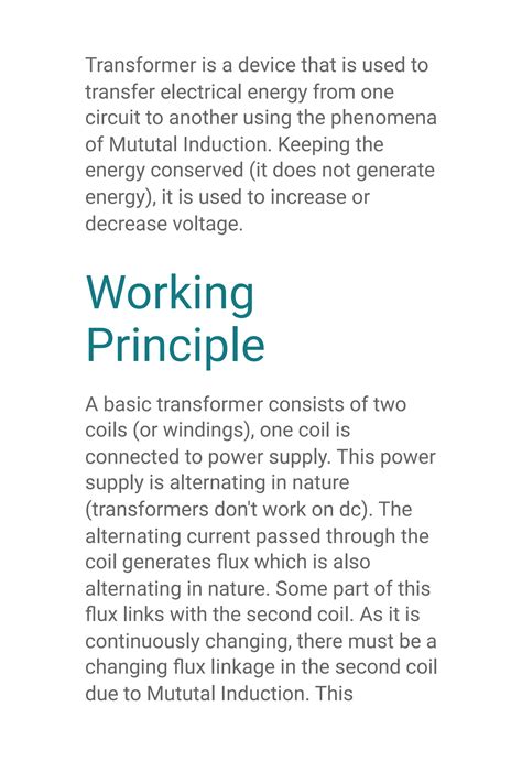 Solution Btech First Year Notes Principle Of Transformer Its Emf