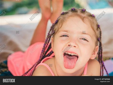 Girl Tongue Out Image And Photo Free Trial Bigstock