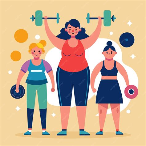 Diverse Women Of Varying Weights And Body Shapes Vector Illustration