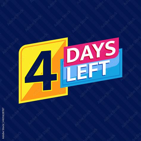 4 Days Left Countdown Banner Background Perfect For Retail Brochure Banner Business Selling