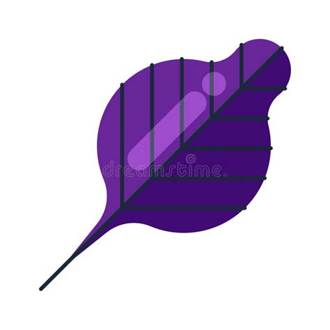 Flat Colorful Leaf Shape Design Asset Element Stock Vector