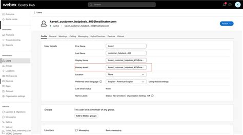 Directory Service Integration Through Webex Common Identity For Dedicated Instance
