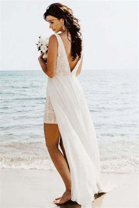 Short Beach Wedding Dresses 60 Photos