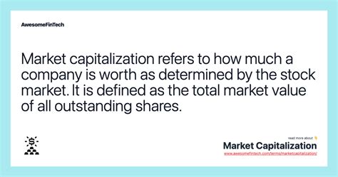 Market Capitalization Awesomefintech Blog