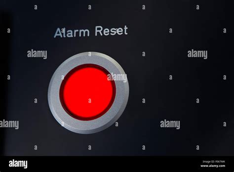 A Red Alarm Reset Button Stock Photo Alamy