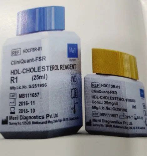 HDL Cholesterol Reagent Packaging Type Bottle Grade Standard Laboratory At 480 Kit In New