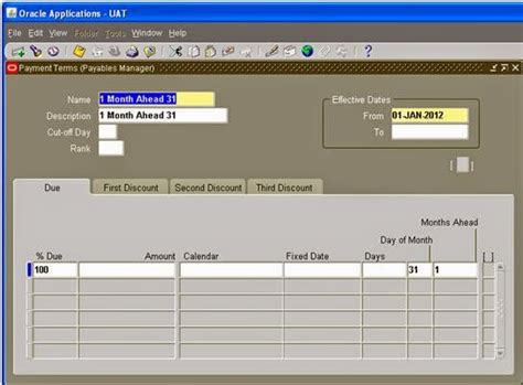 Oracle Tips Payables Setup