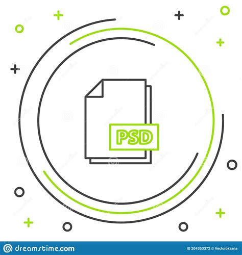 Line Psd File Document Download Psd Button Icon Isolated On White Background Psd File Symbol