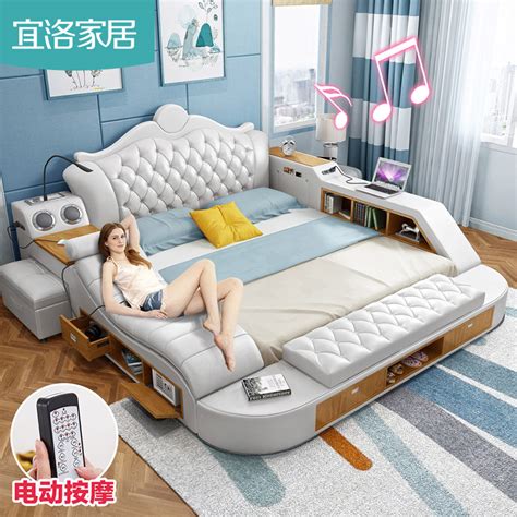 Купить кожаная кровать Кожаная кровать в большом татами Кровать Двуспальная кровать 1 8 м