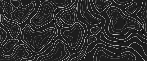 Abstract Line Art Background Vector Mountain Topographic Terrain Map