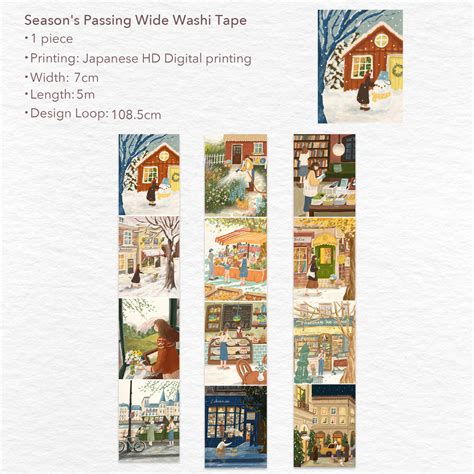 Seasons Passing Wide Washipet Tape The Washi Tape Shop