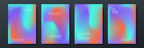 현대 추상 흐린 색상 그라데이션 패턴으로 설정된 흐린 배경입니다 브로셔 포스터 배너 전단지 및 카드를 위한 부드러운 템플릿 컬렉션 벡터 그림입니다 0명에 대한 스톡 벡터