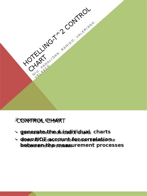 Hotelling T 2 Control Chart Statistics Scientific Method