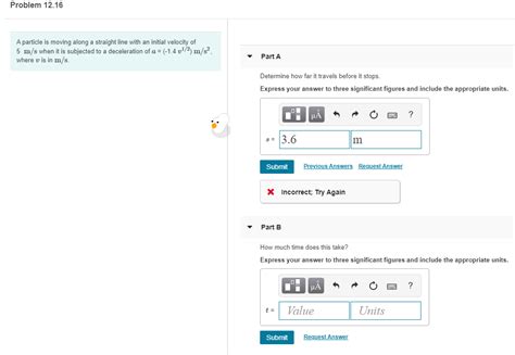 Solved Problem A Particle Is Moving Along A Straight Chegg Com