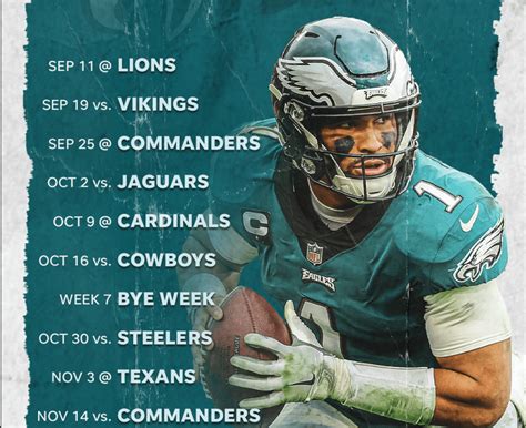 Philadelphia Eagles 2024 Regular Season Nfl Schedule Espn