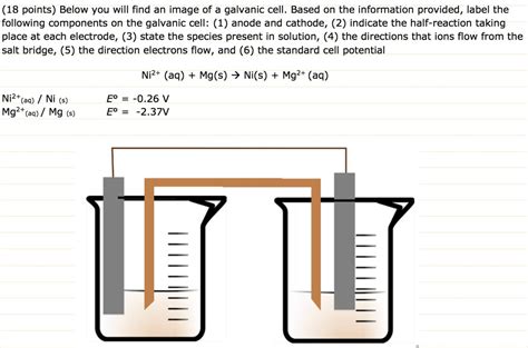 Solved 18 Points Below You Will Find An Image Of A Galvanic Cell