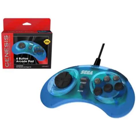 Sega Sega Genesis 8 Button USB Port Controller Black Retro Bit ToyWiz