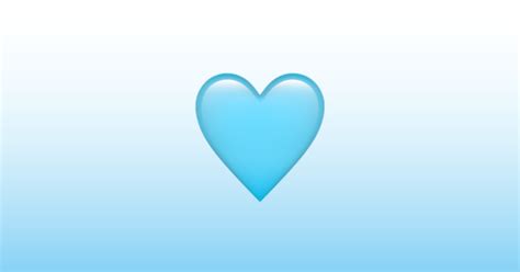 밝은 파란색 하트 이모티콘