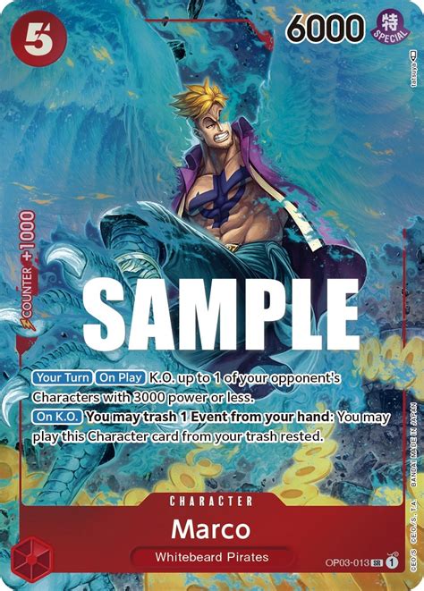 Marco Alternate Art Pillars Of Strength One Piece Card Game