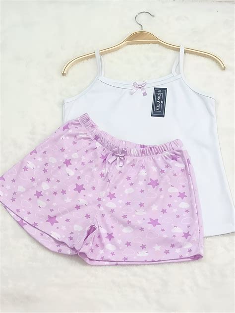 Pijama Lila Estrellas Cony Tex