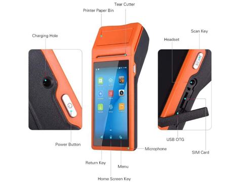 Sp01 Handheld Portable POS With Android 8 1 TFT IPS LCD 1280 720 Handheld Portable POS And