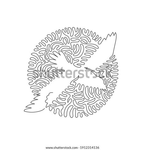 Continuous One Curve Line Drawing Adorable Stock Vector Royalty Free