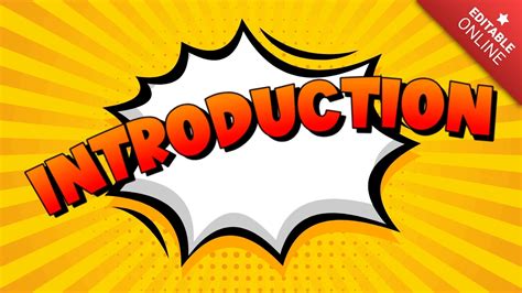 Introduction Comic Book Explosion Text Effect Generator