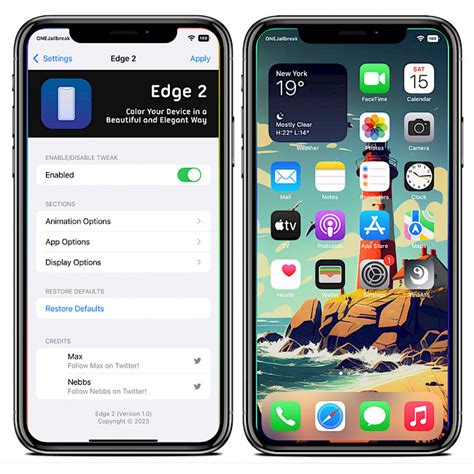 Edge 2 Tweak Colors Your Iphone Screen Edges On Ios