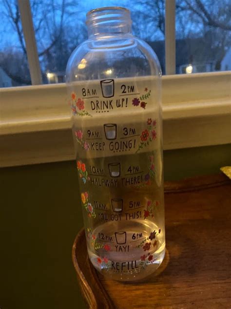 Large Glass Water Bottle Natural Life