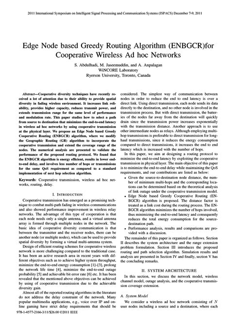Pdf Edge Node Based Greedy Routing Algorithm Enbgcrfor Cooperative Wireless Ad Hoc Networks