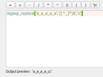 Qgis Regex Replace In The Field Calculator Unexpected Duplication Of Replacement Elements