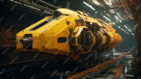 미래 지향적인 우주선의 전망 Ai 생성 이미지