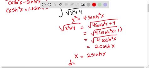Solved We Can Extend The Technique Of Trigonometric Substitution To The Hyperbolic Functions