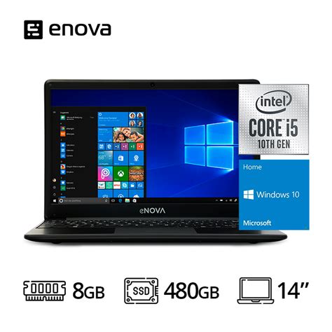 Notebook ENova Intel Core I G RAM GB SSD GB Windows Home