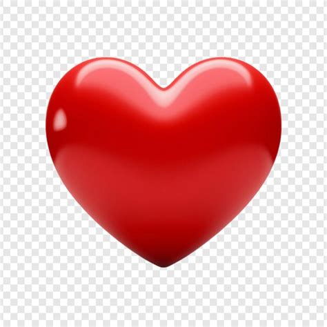 색 배경과 빨간색 심장 프리미엄 Ai 생성 Psd