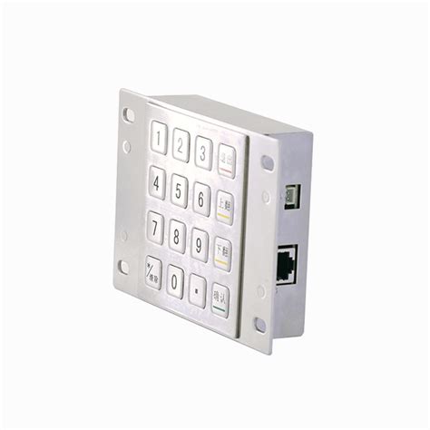 IP SS ATM Pin Pad Encrypted Metal Keypad Keys With Customized Layout