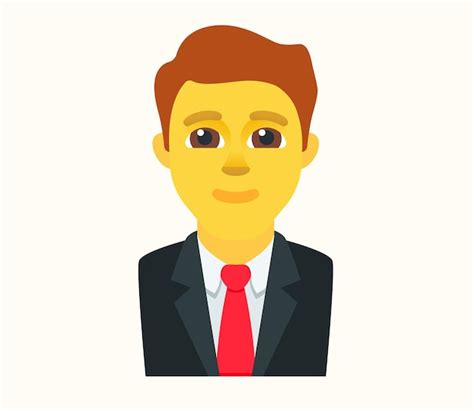 양복과 넥타이 벡터 고립 된 문자를 가진 남자 사업가 아이콘 프리미엄 벡터