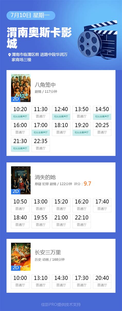 华润店影讯 7月10日周一