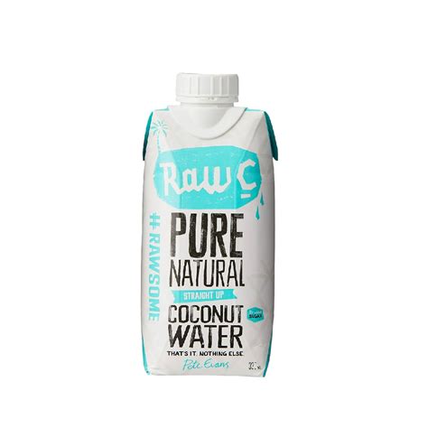 Raw C Pure Natural Coconut Water Packet Drink 330ml 12 Carton