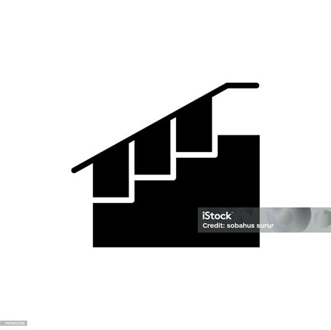 계단 아이콘 그림입니다 글리프 아이콘 스타일입니다 건설과 관련된 아이콘입니다 간단한 벡터 디자인 편집 가능 가득 찬에 대한 스톡 벡터 아트 및 기타 이미지 Istock